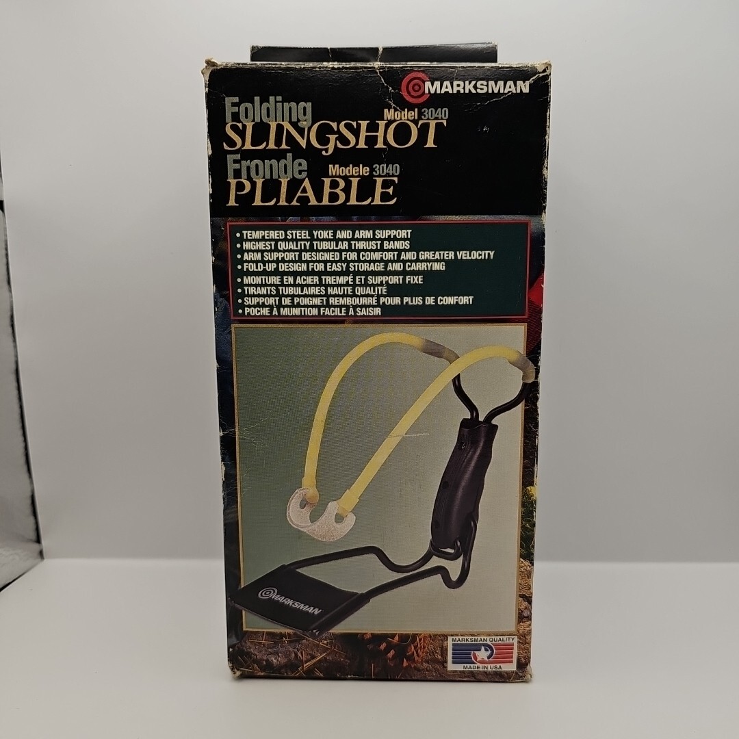 VINTAGE Marksman Folding Slingshot Rronde Pliable - Model 3040 - NEW IN ...