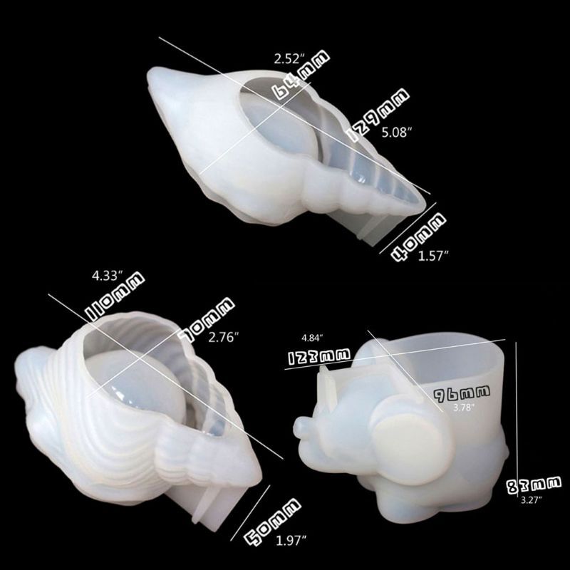 3Pcs Conch Elephant Shape Rack Mold Kit Makp Up Egg Stand Moulds | eBay ...
