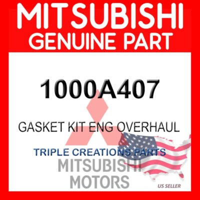 Genuine OEM Mitsubishi 1000A407 GASKET KIT ENGINE OVERHAUL | eBay