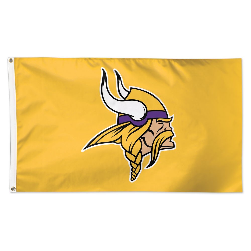 MINNESOTA VIKINGS YELLOW BACK GROUND 3'X5' DELUXE FLAG NEW WINCRAFT 👀 ...