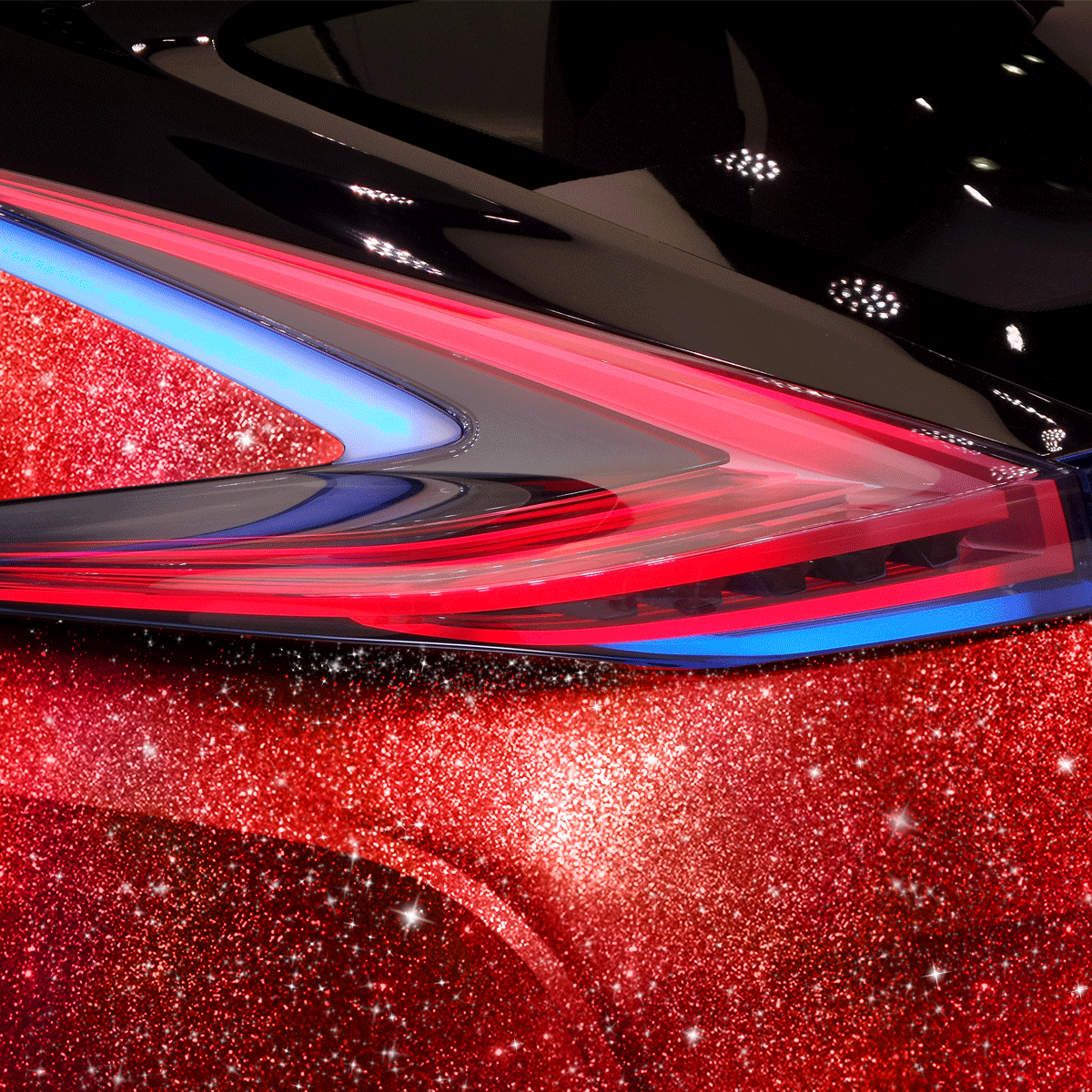 Hemway Auto Flake Glitter Red Holographic 0.004" MICROFINE 100g for Car ...
