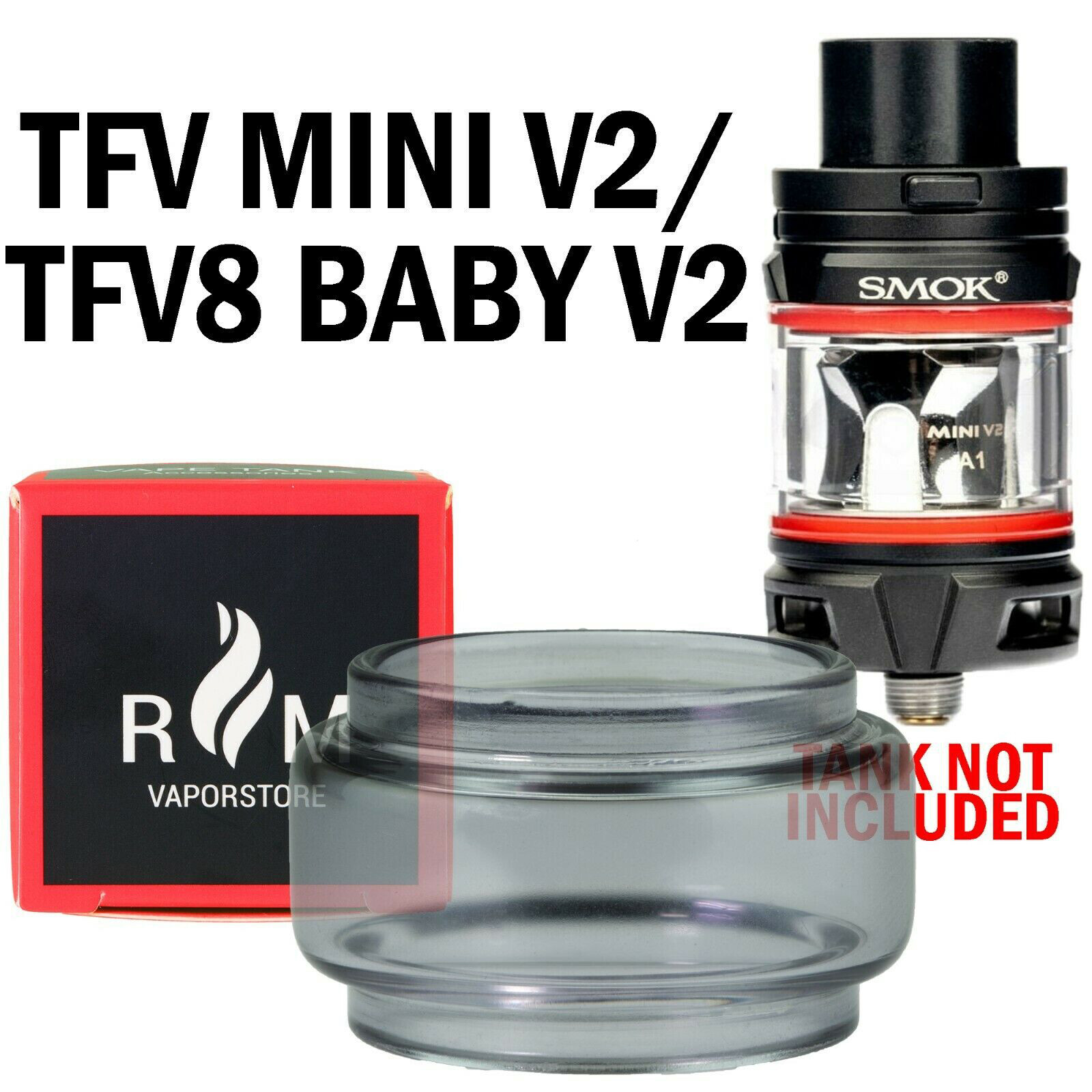 1 Pack Bubble Glass For Smok TFV-Mini V2 / TFV8 Baby V2 Tank TPD UK ...