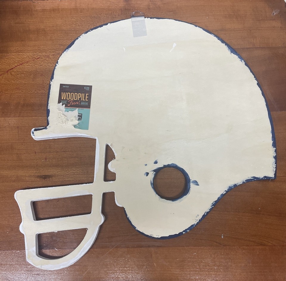 Woodpile Fun Craft Wood Helmet Cut Out-painted But Can Be Repainted | eBay