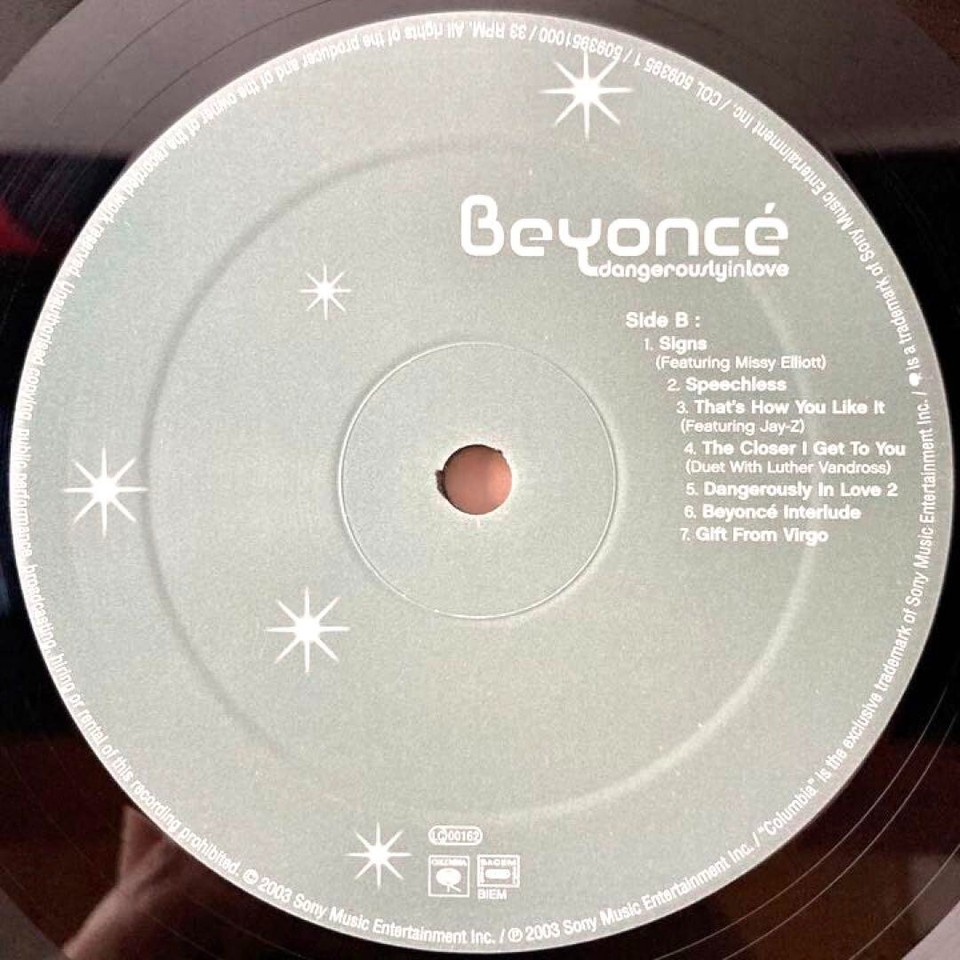 BEYONCE Debut Album Dangerously in Love Limited Edition LP Vinyl Record ...
