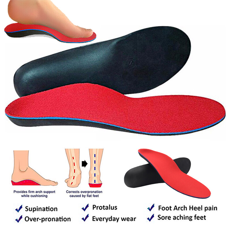 Orthotic Shoe Insoles High Arch Heel Support Inserts Plantar Flat Feet ...