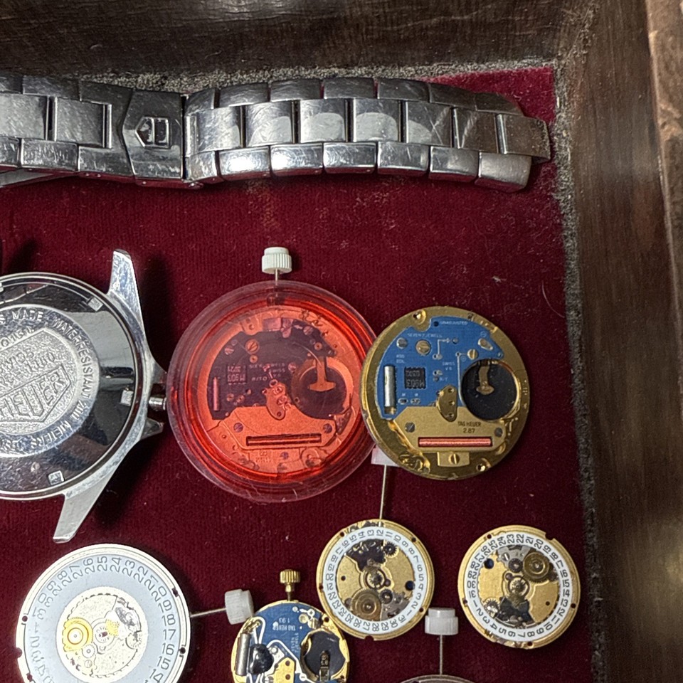 Tag Heuer Lot of 60+ Authentic Parts - Bracelets Clasps Dials Cases ...