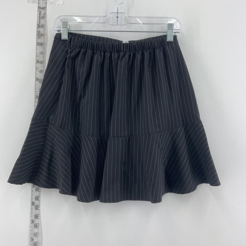 NWT Bar III Black & White Ruffle Pinstripe A-Line Mini Skirt S, Women's ...