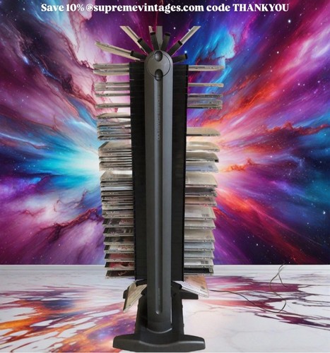 CD Power Tower 100 SHARPER IMAGE Motorized CD/Games Storage Rack ...