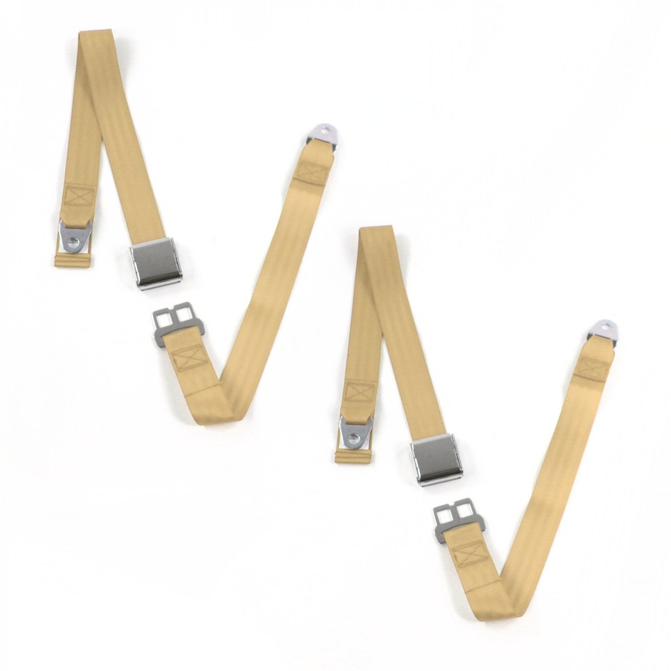 A100 Truck 1964-1970 Airplane 2pt Tan Lap Bucket Seat Belt Kit - 2 ...