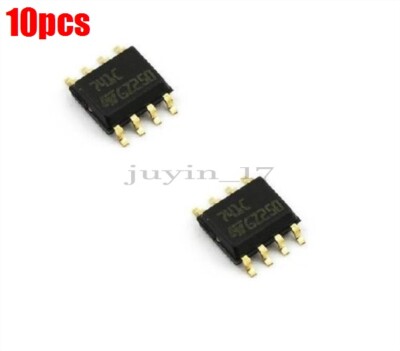 10Pcs SOP-8 Gp 1Mhz Sgl Lp Smd LM741 UA741 General Purpose Op Amp Ic ...