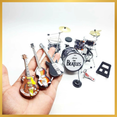 The Beatles Special Edition Drum Miniature And Mini Guitar Scale 1/12 ...