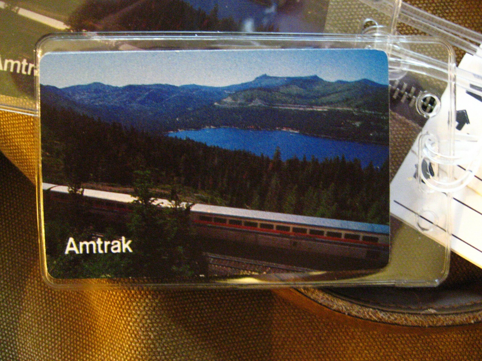 Amtrak Luggage Tags - Railroad Train Playing Cards Locomotive Suitcase ...