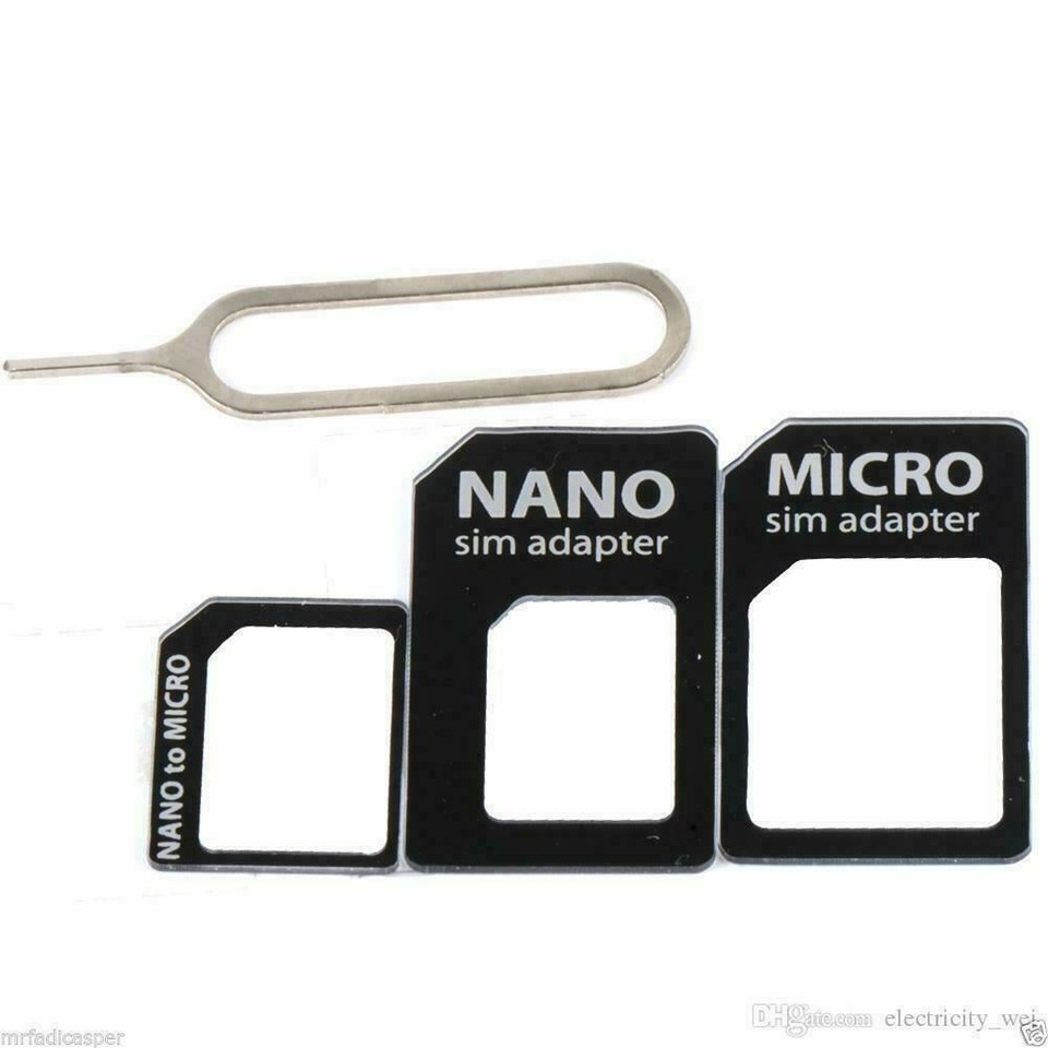 Nano SIM Card Adapter Converter to Micro Standard Set For any phone ...
