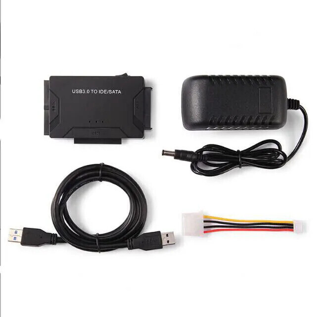 External Hard Drive Adapter Kit USB 3.0 to IDE & SATA Converter 2.5"/3. ...