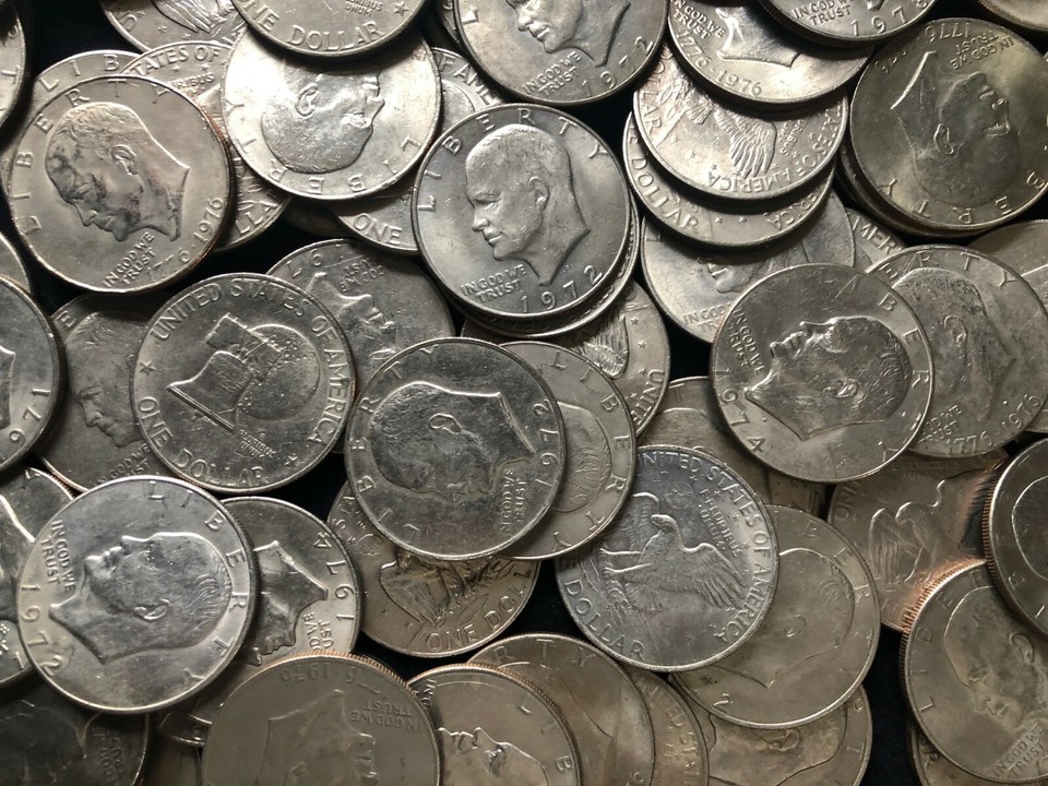 Lot Of 100 Eisenhower Ike Dollars - Coins | eBay