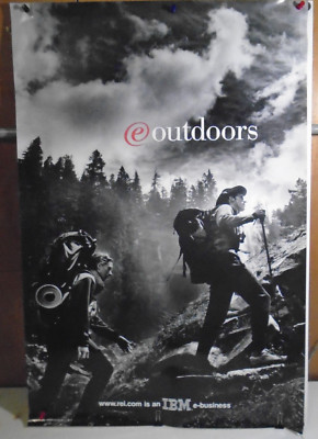 ROLLED VINTAGE IBM COMPUTERS REI OUTDOORS AD PROMO 24X36 POSTER | eBay