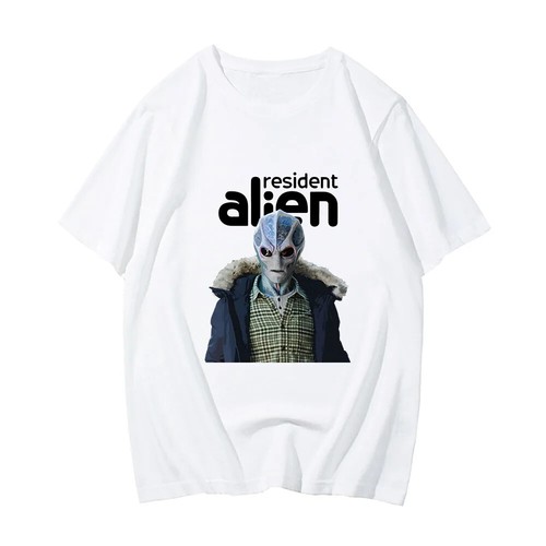 Resident Alien TV Series T-shirt Funny Cartoon Graphic Printing Tee ...