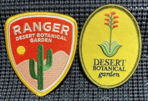 ARIZONA- 2 PATCH SET- RANGER- DESERT BOTANICAL GARDEN- CACTUS SCENE ...