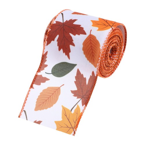 Maple Leaf Ribbon Fall Elements Ribbons Autumn Leaves Bulletin Board ...
