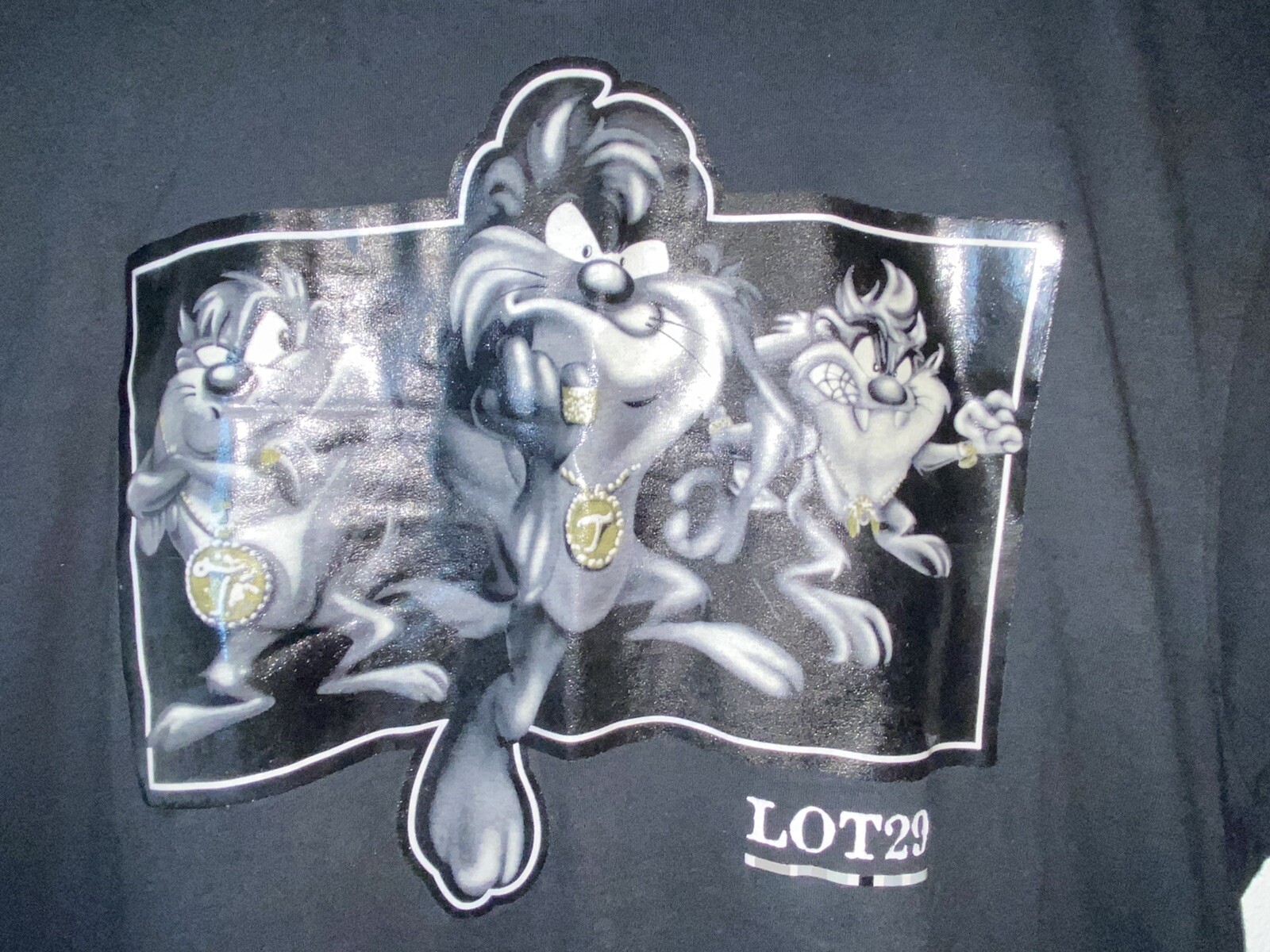 Rare Lot 29 Looney Toons Gold Chains Taz T Shirt Size… - Gem