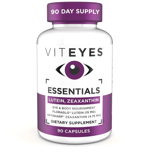 Essentials Eye Dietary , Lutein & Zeaxanthin for Macular Support, 90 ...