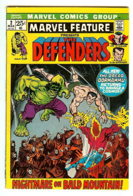 MARVEL FEATURE #2 6.0 // 2ND TEAM APPEARANCE OF THE DEFENDERS MARVEL ...