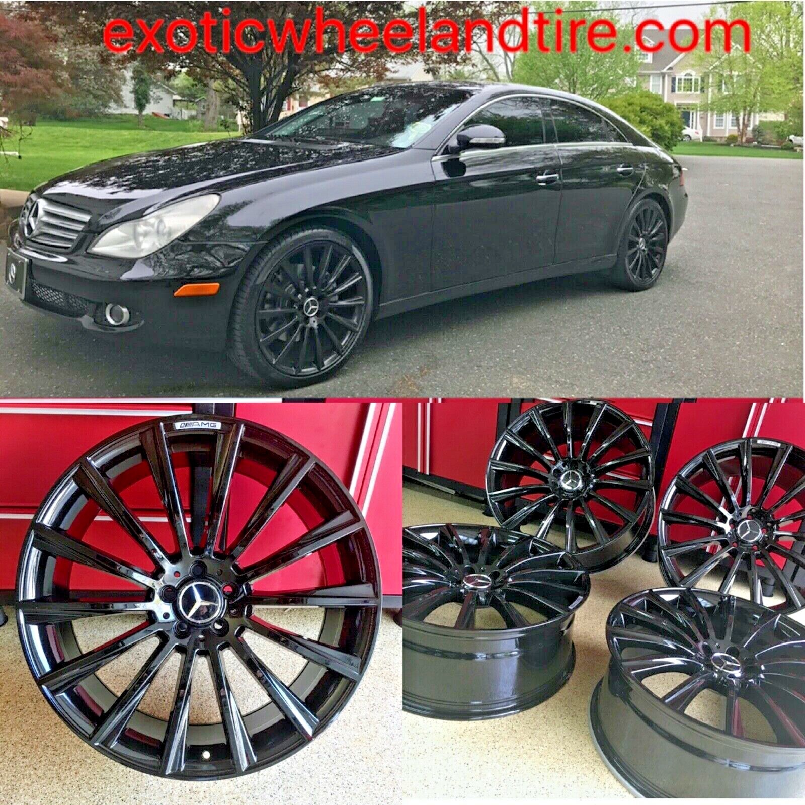 MERCEDES 20 IN NIGHT EDITION RIMS WHEELS NEW SET4 20/8.5 FITS E350 E550 ...