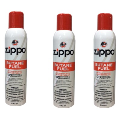 Zippo Butane Refill Universal Fluid Fuel 290ML 9.8 OZ 3-pack | eBay