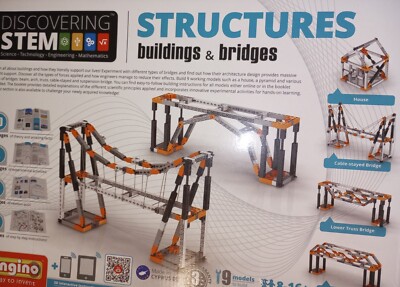 Engino Discovering STEM Construction Kit Buildings Bridges Open Box G6 ...