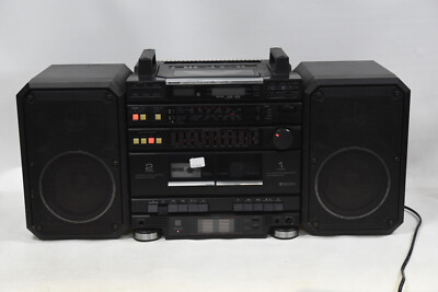 Sharp CD-X9 CD /Tape/AM/FM AUX IN Radio Boombox/GhettoBlaster Portable ...