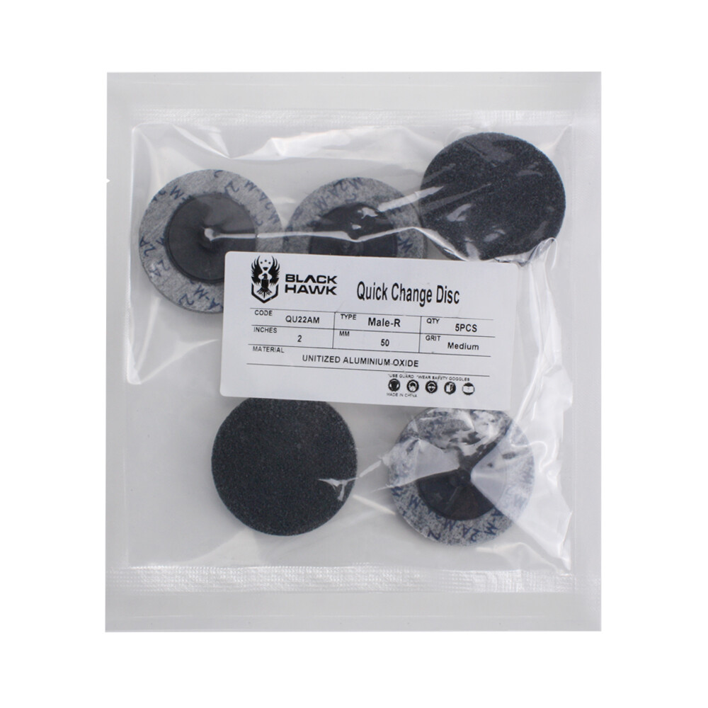 5 Pack - 2 Inch Unitized Quick Change Discs 2AM A/O Medium Deburr Type ...