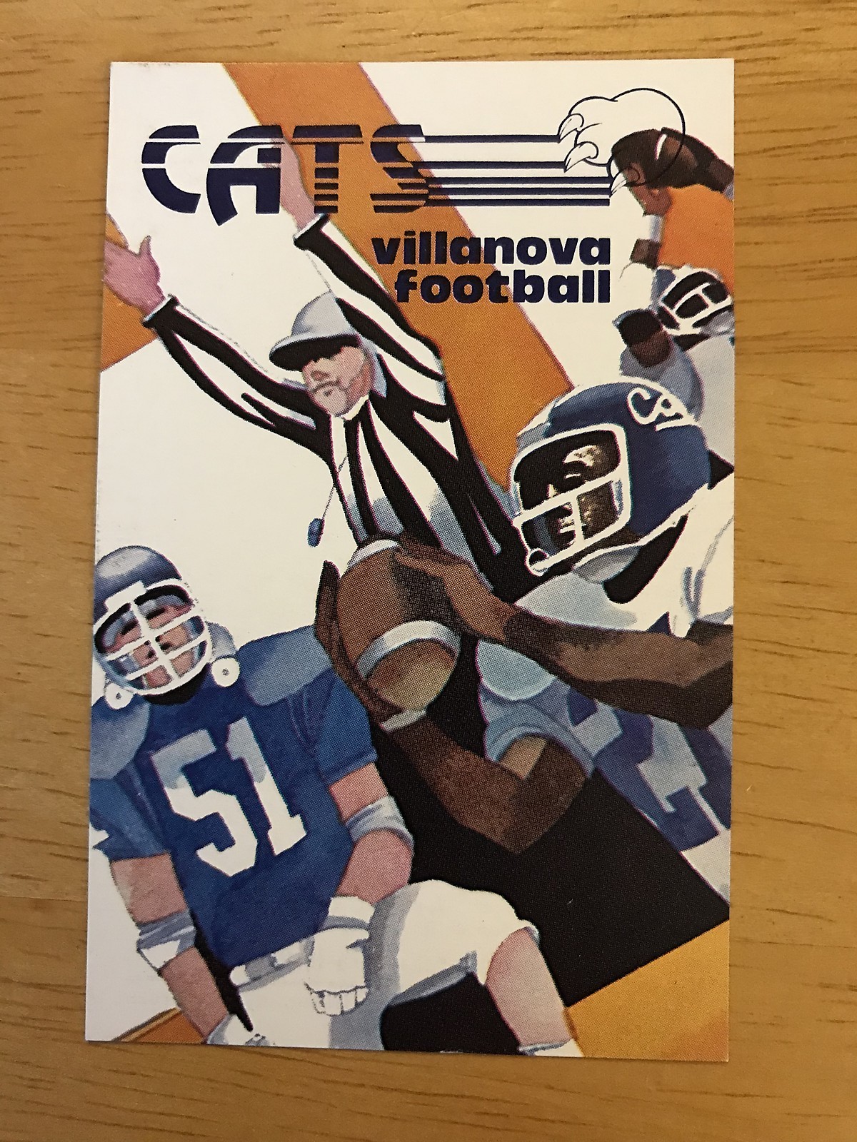 CFB 1980 VILLANOVA WILDCATS Football Schedule FB College | eBay