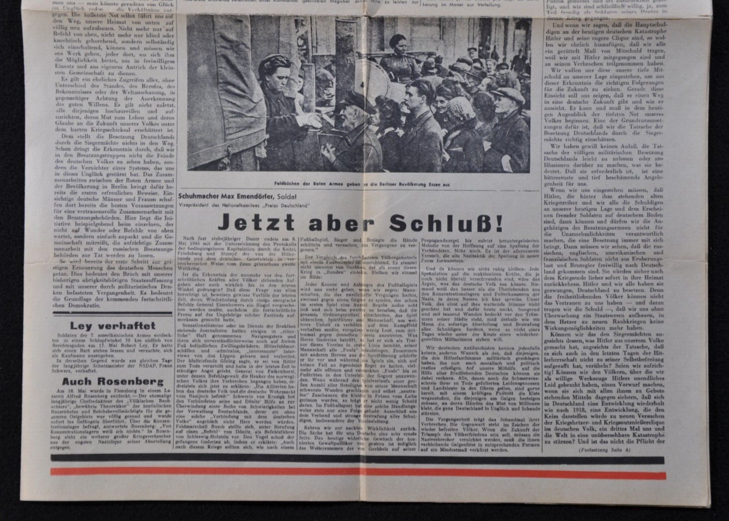 Original WWII Red Army Newspaper Freies Deutschland BERLIN 1945 - RARE ...