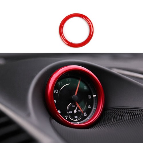 Fit For Porsche Cayenne 2018-2021 2022 ABS Red Dashboard Compass Ring ...