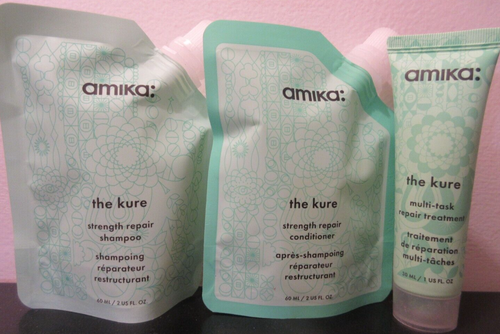 Amika The Kure 3 Pc Travel Set Shampoo Conditioner Multi-Task Repair ...
