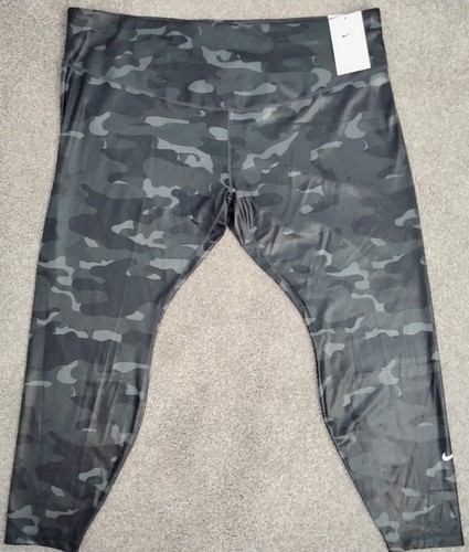 NWT Sz 3X Women's Nike One Dri-Fit Black Camo Workout Active Legging | eBay