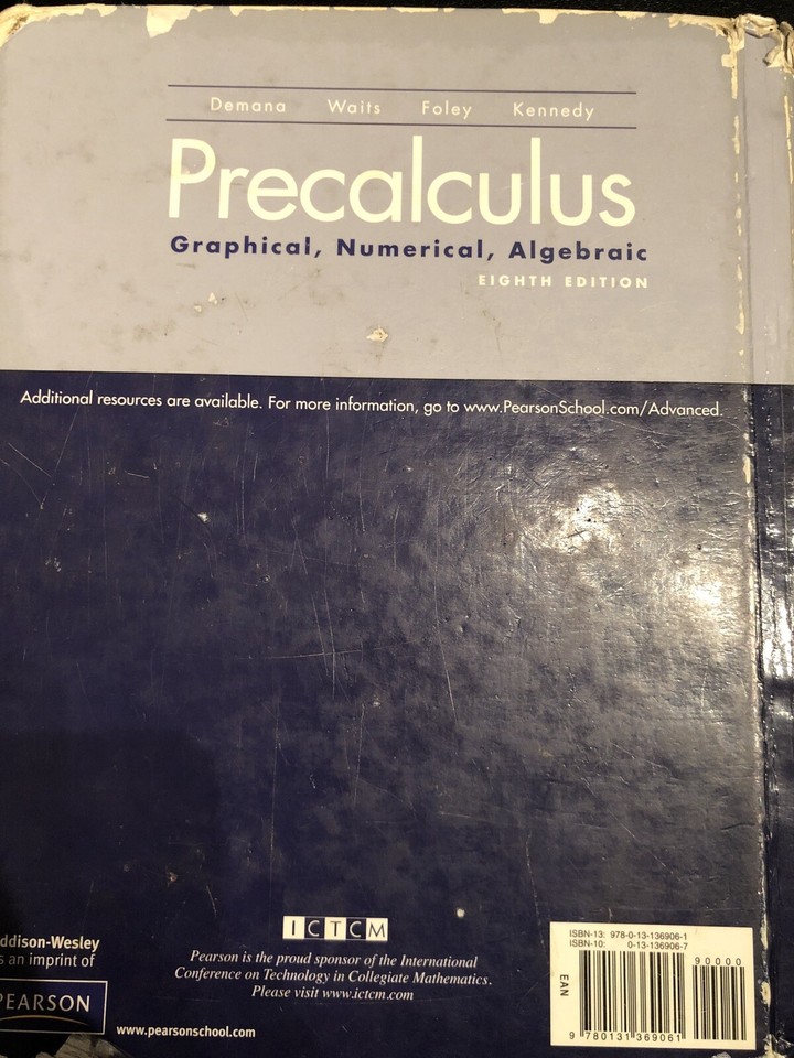 Precalculus : Graphical, Numerical, Algebraic by Franklin D. Demana ...