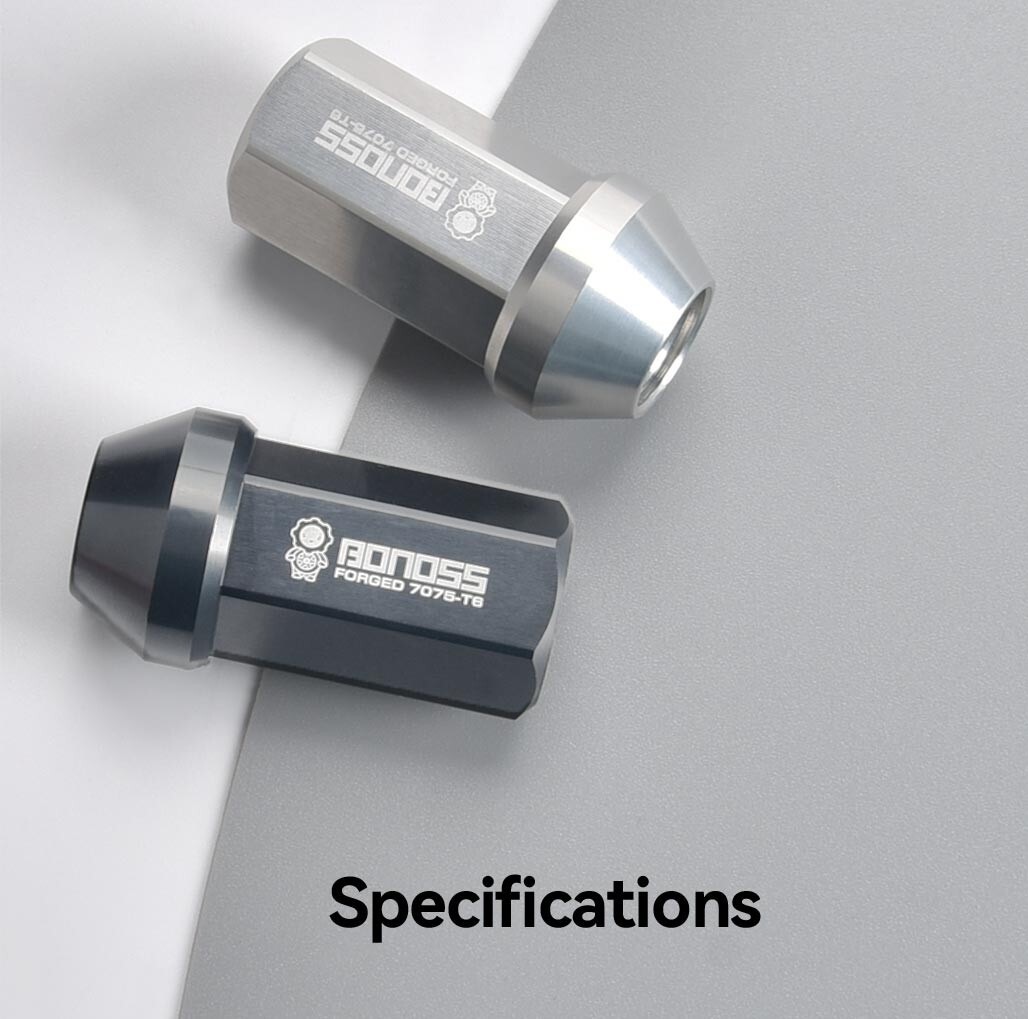 BONOSS 20 14x1.5 Black Wheel Lug Nuts for Lexus Honda +BBS/Work/HRE ...