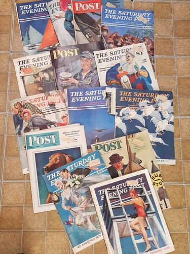 13 Saturday Evening Post Magazines 1934-44 | eBay