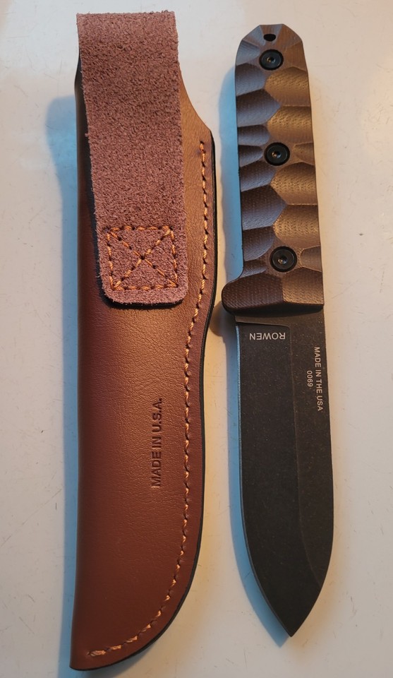 ESEE PR4 Rowen Fixed Blade Knife W/ Leather Sheath New W/Box | eBay