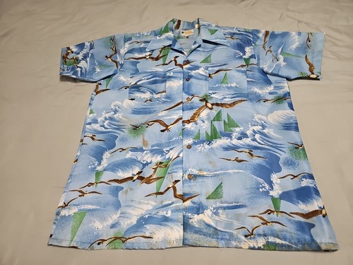 Vintage Waikiki Holiday Albatross Gooney Birds Button-up Hawaiian Shirt ...