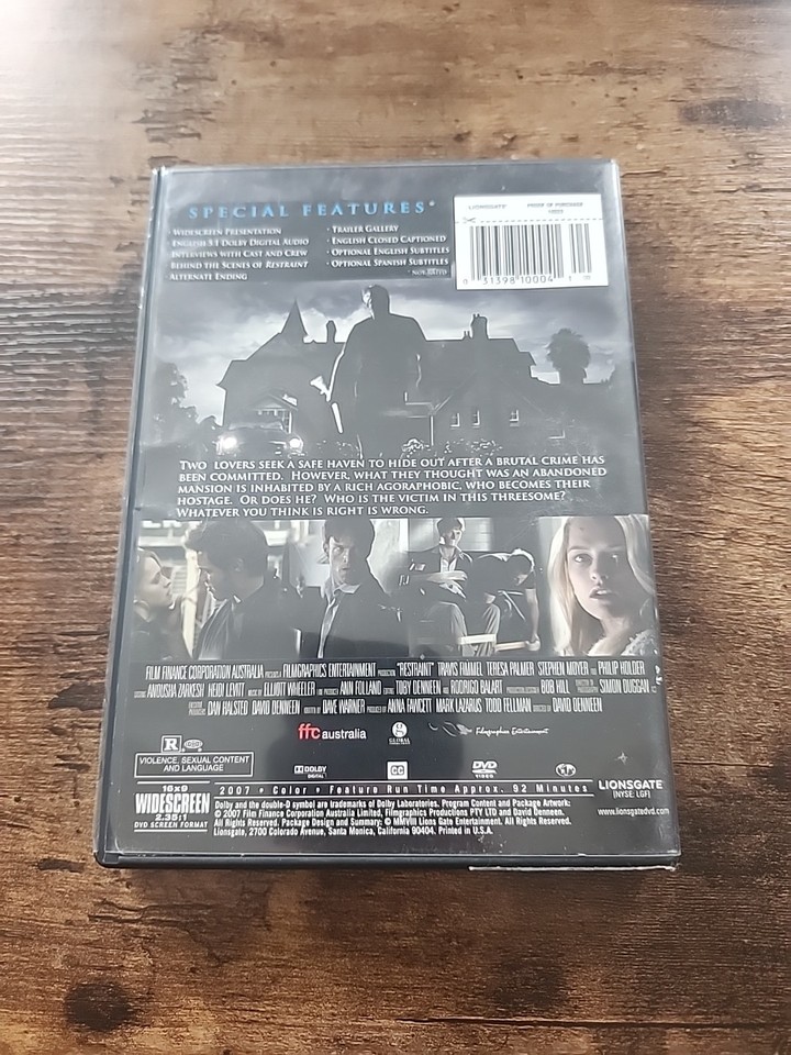 1.1 Restraint (DVD, 2008, Canadian) | eBay