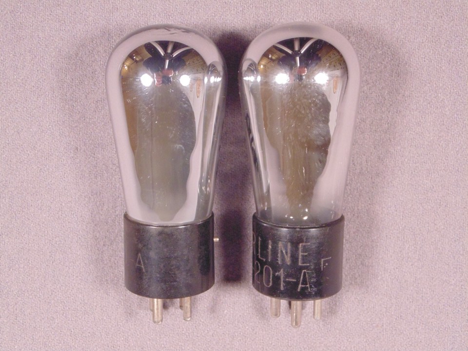 2 X-201-A GX-201-A AIRLINE Globe HiFi Antique Radio Amp Type 01A Vacuum ...