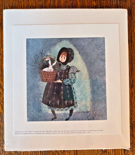 P. Buckley Moss "Easter Bunny" Signed Lithograph 126/1000 Rare print | eBay