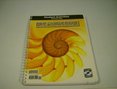 BJU Press Pre-Algebra Student Activities ANSWER KEY with CD (2nd Ed ...