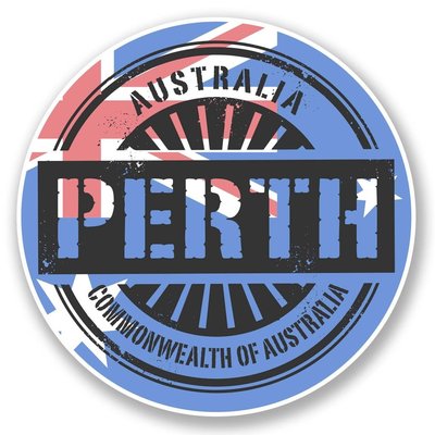 2 x Perth Australia Vinyl Sticker Laptop Travel Luggage Car #6115Â ...