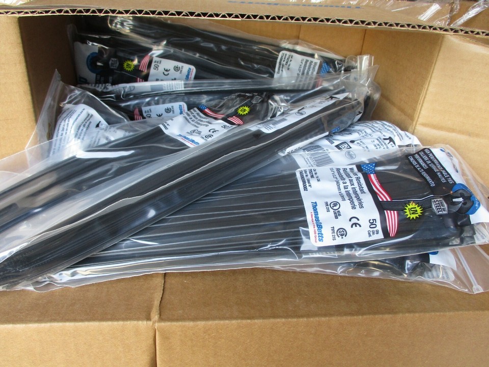 THOMAS & BETTS TY-RAPS TY527MX 13.4" X 0.27" BLACK WEATHER RESISTANT ...