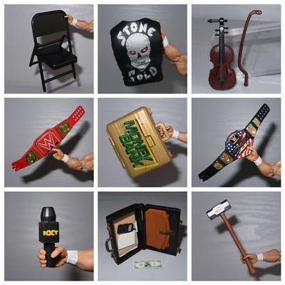 WWE AEW Wrestling Figure Weapons & Accessories ~ Championships Belts | eBay