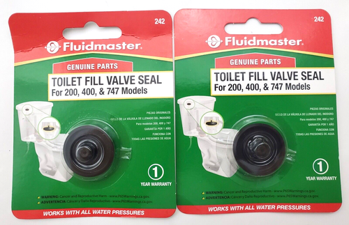 Lot of 2 Fluidmaster 242 Toilet Fill Valve Seals For 200, 400, & 747 ...