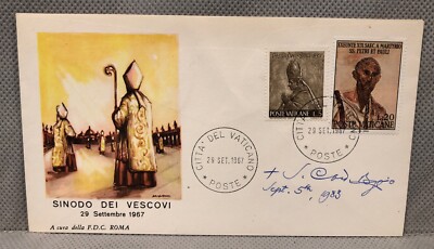 Cardinal Sebastiano Baggio Signed FDC Cover 1967 Vaticano RARE | eBay